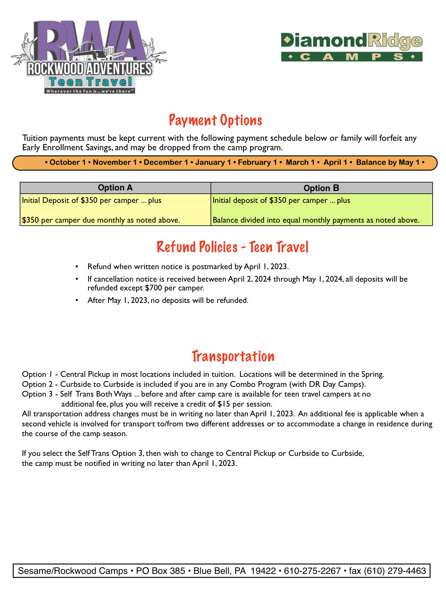 Teen Travel - Diamond Ridge Day Camp